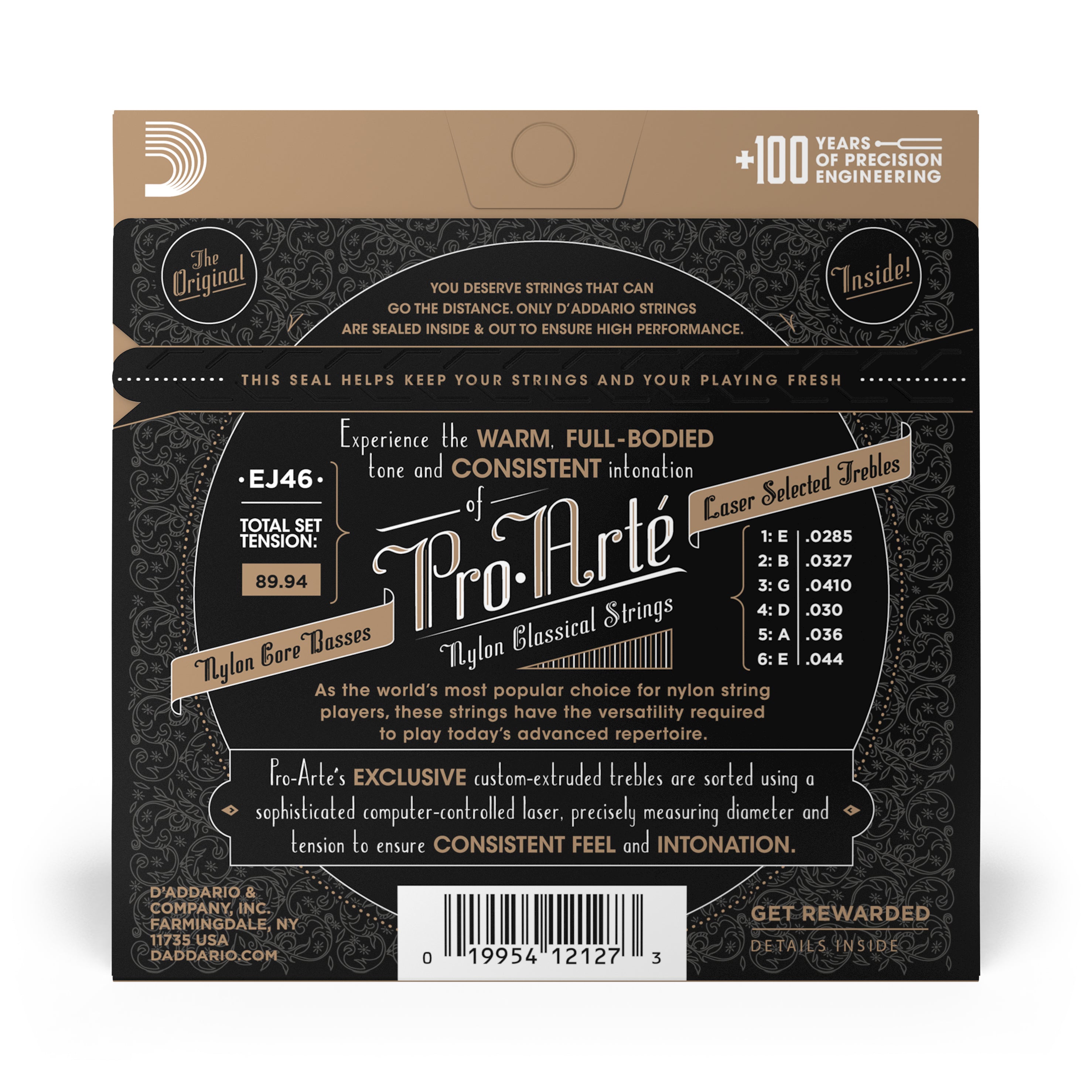 EJ46 Pro-Arte Nylon Classical Guitar Strings, Hard Tension – Musos Corner